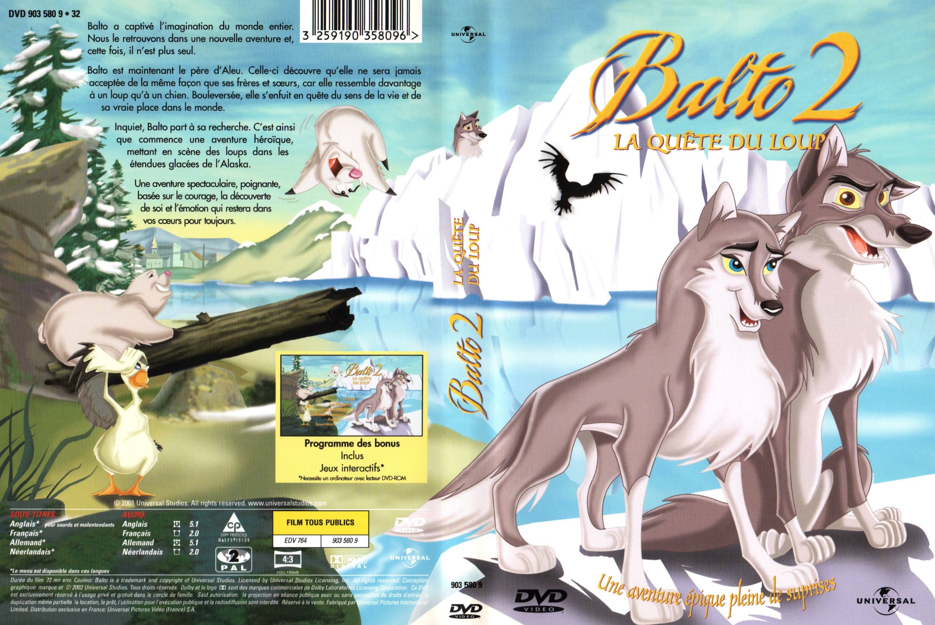 Balto 2, La Queste du Loup DVD 3259190358096 | eBay